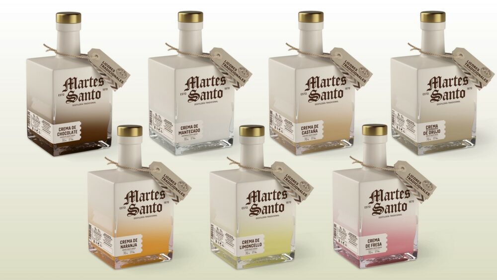 Nuevo diseño de botella para licores y cremas Martes Santo ...
